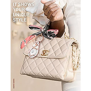 i-Blason Cosmo AirTag Keychain Case, Stylish Protective Case Holder with Keychain Ring for Apple AirTag 2021 (1 Pack Marble)