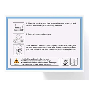 Intco Medical Procedure Face Mask with Earloops, Blue, Box of 50