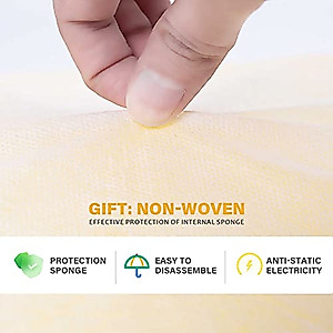 ROFIELTY Custom Bench Cushion for Bench Seat Cushion Window Seat Cushions Indoor Bench Cushions for Indoor Furniture Bench Pads Bench Pillow (Light Brown,31x12x3inch)