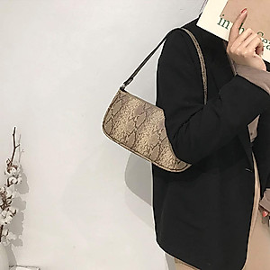 IBIZA VIBE Retro Crocodile Effect Faux Leather Bag for Women Shoulder Purse Handbag