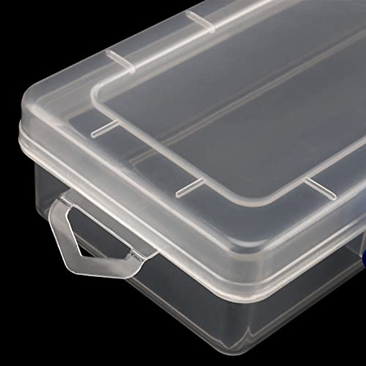 MOUYAT 10 Pack 13 x 2.7 x 1.3 Inch Paint Brush Holder Set, Paint Brushes Storage Box with Hinged Lid, Watercolor Paint Brush Container for Long Paint Brushes, Drawing Pen, Art Craft Beads