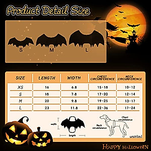 LUZGAT Dog Halloween Costumes Bat Wings for Small Large Dogs Cats Cosplay Funny Boy Accessories Party Clothes 17"x8"