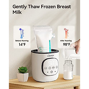 Bottle Warmer, Fast Baby Bottle Warmer for Breastmilk and Formula, with Timer and Accurate Temp Control, 8-in-1 Baby Milk Warmer BPA Free with Digital Display, Bottle Warmers for All Bottles