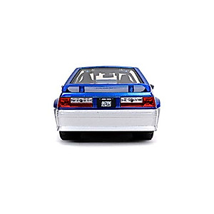 Jada Toys Bigtime Muscle 1:24 1989 Ford Mustang GT Die-cast Car Blue Silver, Toys for Kids and Adults