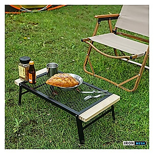 SUNESA Portable Picnic Table Outdoor Folding Net Table Camping Folding Table Portable Traveling Barbecue Car Camping Shelves Foldable Camping Table
