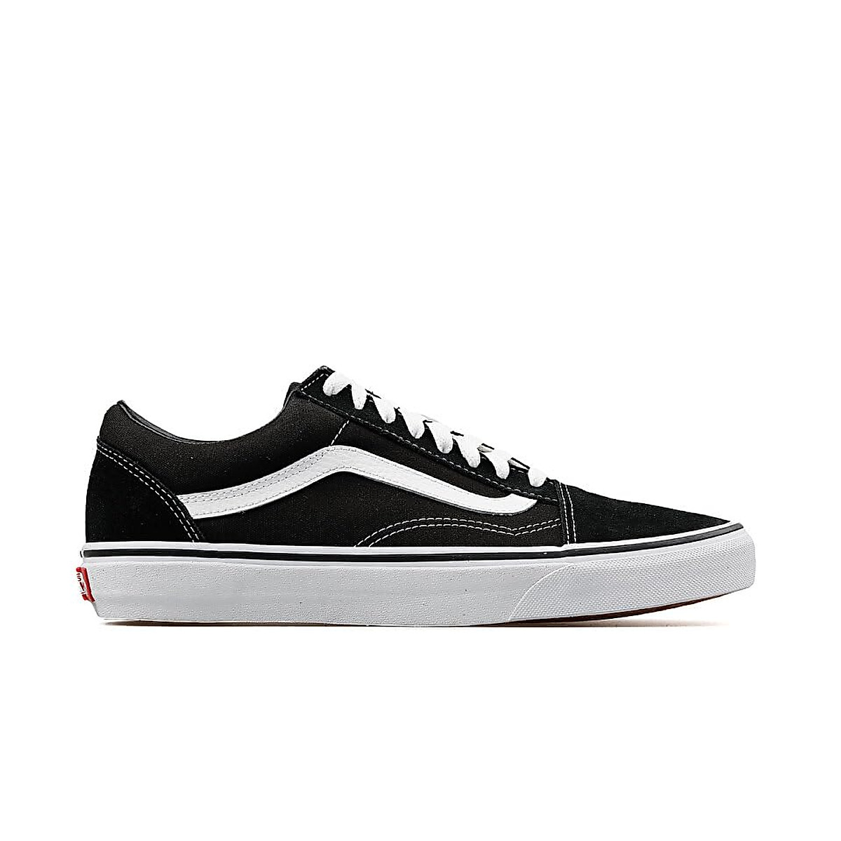 Vans Men's Low-Top Sneaker, Black White, 10