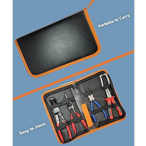 4pcs Hose Clamp Pliers Set,Fuel Line Pliers Set with Case,Hose Removal Plier,Fuel Filter Caliper,Hose Pipe Clamp Plier,Hose Grip Pliers for Automotive Coolant Fuel Oil Water Pipe Repair Tools