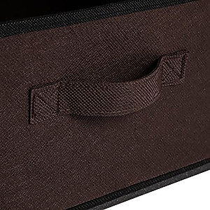 4-Tier Drawer Dresser for Bedroom, Clothes Organizer, Fabric Storage Tower for Clothing, Linens, Closet, Easy Assembly, Durable Materials (Dark Brown, Tall, 16.5x13.2x33.4 in)
