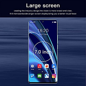 Unlocked Mobile Phones, Adnroid 8.1 7 Inch Ultrathin Smart Phone HD Full Screen Phone, Dual SIM Unlocked Smartphones 2GB +16GB, 2MP+5MP Mobile Cell Phone Gift for Friends (Blue)