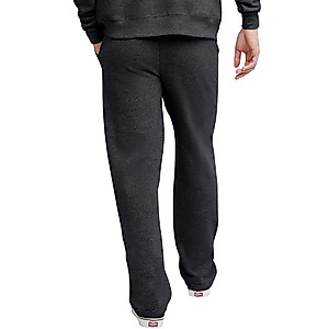 Hanes mens Hanes Comfortsoft Ecosmart Men's Fleece Sweatpants, Charcoal Heather, Large US