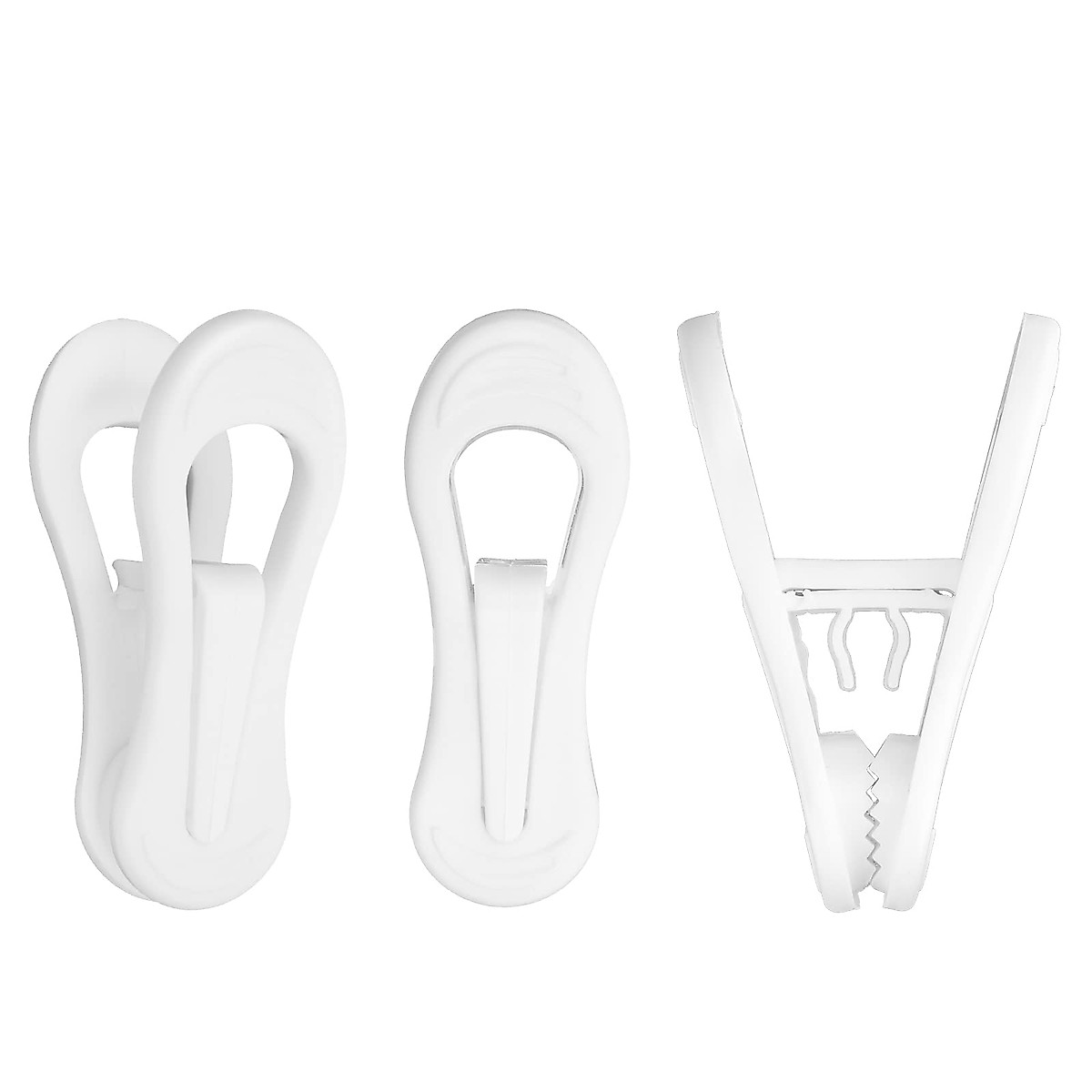 Corodo Plastic Clips, 30 Pack White Multi-Purpose Hanger Clips for Hangers, Finger Clips for Baby Hangers, Pants Hangers