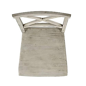 Christopher Knight Home Roshan Farmhouse Acacia Wood Dining Chairs, Light Grey Wash, 21D x 17.75W x 35.5H Inch