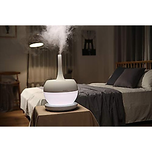 MIRO-NR08M Cream White Completely Washable Modular Sanitary Humidifier, Large Room, Easy to Clean, Easy to Use - Premium Cool-Mist Humidifier. Touch Control Colorful LEDs, Powerful humidification