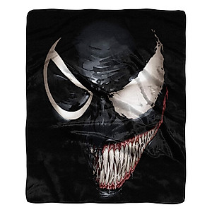Marvel Comics Venom Symbiote All Smiles Spider-Man Throw Blanket 46"x60" Soft Fleece Throw Blanket for Bed Couch