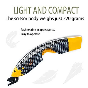 Loboo Idea Power Electric Fabric Scissors Box Cutter For Crafts, Sewing, Cardboard,Cordless Electric Scissors Fabric Cutter with 2 Cutting Blades, Zip Snip Electric Scissors For Cutting Fabric Cloth