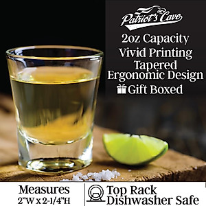 Trump Shot 2024 Trump Collectible Trump 2oz Shot Glass - Made in America & Dishwasher Safe! Trump Survived Shot Assassination Attempt Trump Rally Fist Pump Fight Patriotic Gift Trump Merchandise