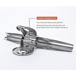 Coideal Extra Large Bulldog Clips - 2 PCS 20cm Jumbo Stainless Steel XL Bull Binder Paper Clip Clamps for Office (Sliver, 7 7/8 Inch)