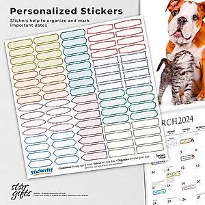 Puppies & Kittens | 2024 12 x 24 Inch Monthly Square Wall Calendar | Sticker Sheet | StarGifts | Animals Cute Kitten Pets