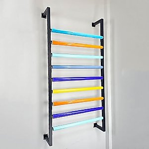 Car Color Change Film/Window Film Display Rack for Garage Workshop, Wall Mount Vinyl Roll Holder Commercial Metal Wall Rack with 9 Hanging Rod for Wallpaper, Fabric, Tablecloth(30cm/11.8in)