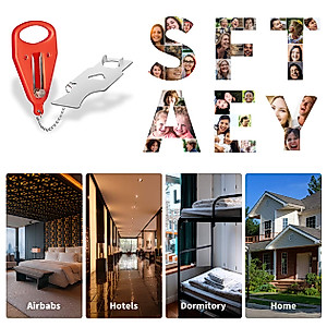 Home Security Door Lock, VIRIDI Portable Travel Doorlocks for Airbnb Hotel Room Bedroom Add Extra Safety Privacy Solid Removable No Drill Door Jammer Latch for House Apartment School Selfdefense Item