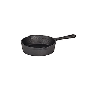 Casamoda 5.4 inch (13.7cm) pre-seasoned cast iron skillet, Mini Fry Pan, Round