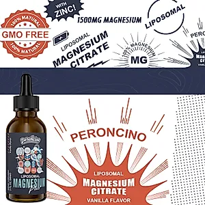 Liposomal Magnesium Citrate Drops for Gut and Bone Health, Mood and Stress Management, Powerful Formula with Vitamin B6 and Zinc Gluconate 60ml (2.04 Fl Oz (Pack of 1))