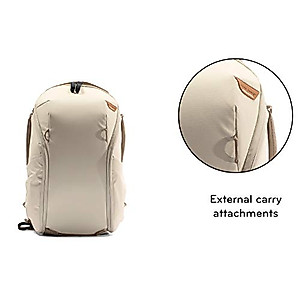 Peak Design Everyday Backpack Zip 15L Bone, Carry-on Backpack with Laptop Sleeve (BEDBZ-15-BO-2)