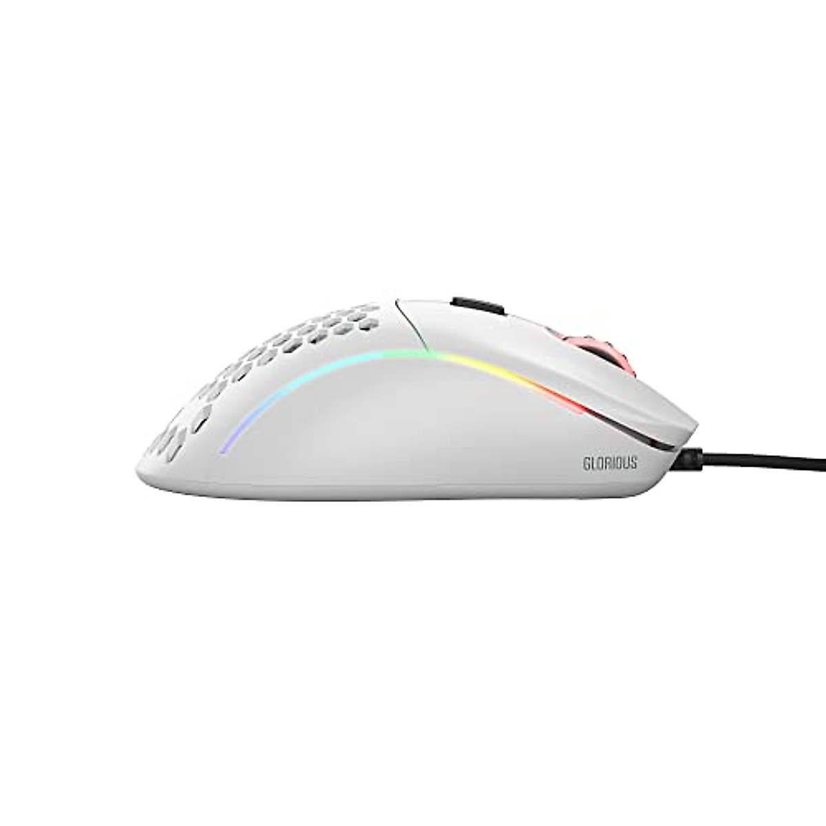 Glorious Gaming Mouse - Glorious Model D Honeycomb Mouse - Superlight RGB PC Mouse - 68 g - Matte White Wired Mouse