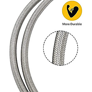 MOFLAME Propane Refill Adapter for 1 lb. Tanks，3 FT High Pressure Stainless Steel Braided Extension Hose，Propane Tank Refill Adapter with On-Off Control Valve for 1 LB Propane Gas Tank