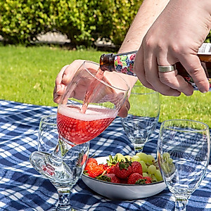 Rink Drink 4x Pint 590ml (20oz) Classic Tulip Beer Glasses Set - 'Empire' Range - Stemmed Snifter Drinking Lager Glass