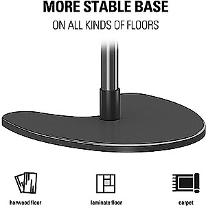 Mounting Dream Height Adjustable Speaker Stands Mounts, One Pair Floor Stands, Heavy Duty Base Extendable Tube, 11 LBS Capacity Per Stand, MAX 40" Height Adjustment MD5401 (Speakers Not Included)