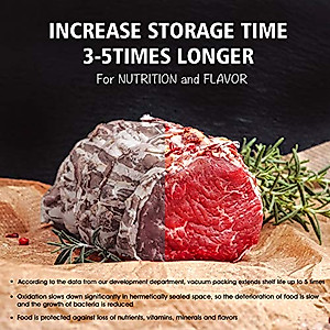 Geniusidea 11" x 50' 2 Rolls Vacuum Sealer Bags for Food Saver (100ft) Seal a Meal Commercial Grade Bags BPA Free Heavy Duty Great for Vac Storage Meal Prep or Sous Vide, White