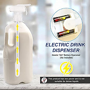 2 Pack Electric Drink Dispenser, Drink Despenseror For Fridge, Milk Gallon Pump Dispenser, Kids Drink Tap Dispenser, Drink Dispenser For Milk, Milk Despenseror Gallon For Home Kitchen, Outdoor, Party