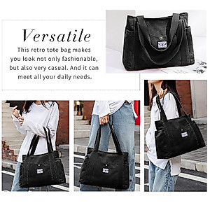 Tote Bag for Women Canvas Totes Purse Shoulder Handbag Top Handle Work Bags for Daily Leisure Shopping