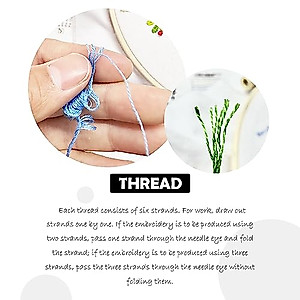 Youteer 3 Sets Embroidery kit for Beginners, Cross Stitch Practice Kits with Pattern and Instructions Hand Stitch for Craft Lover, Beginner