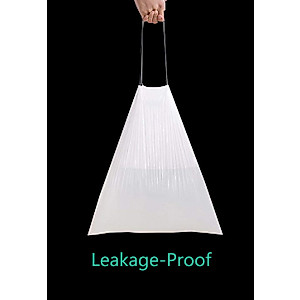 Besli 10 Gallon DrawString Strong Trash Bag Garbage Bag (10 Gallon(90 Bags), White)