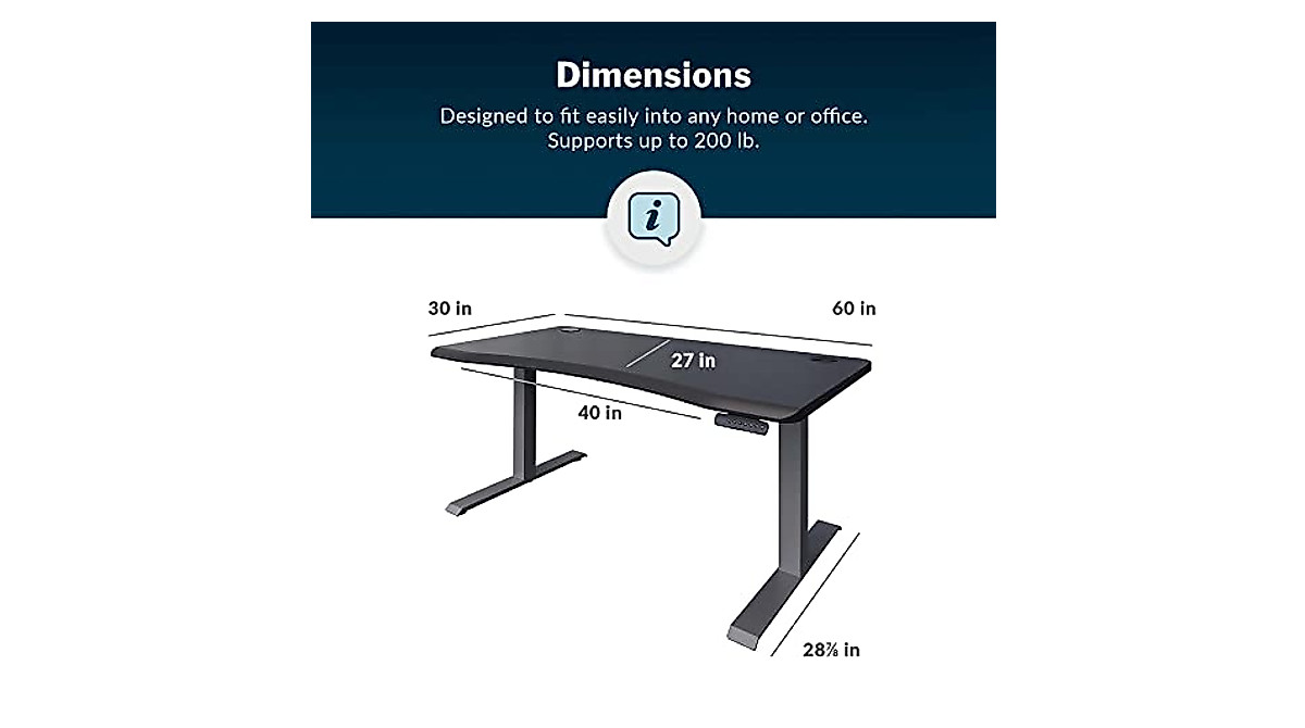 Buy the Vari Curve Electric Standing Desk - Ergonomic & Modern