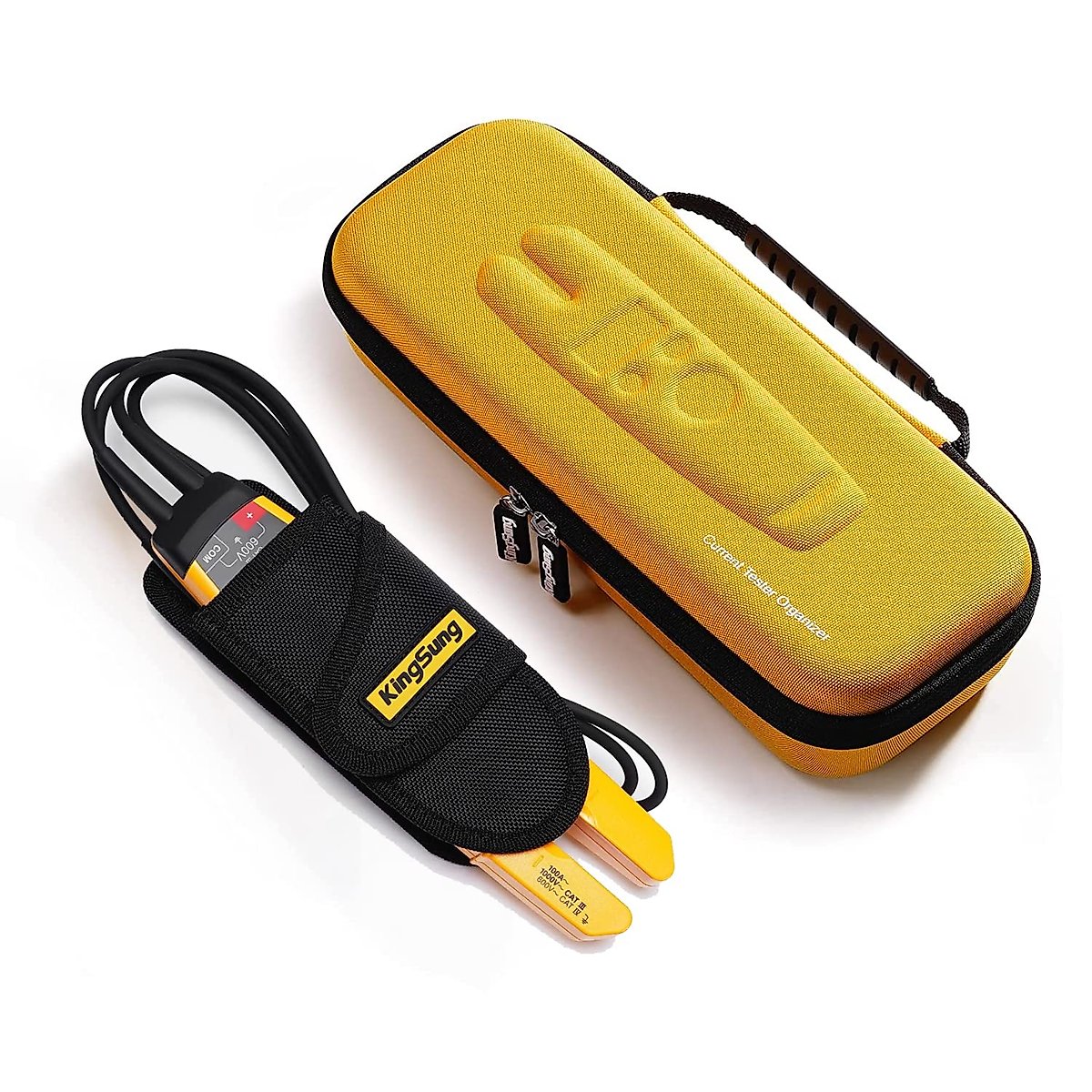 KingSung Hard Case Bundle with Tester Meter Holster Replacement for Fluke T5-1000/T5-600/T6-1000/T6-600/T+PRO Voltage Continuity,3D Molded Appearance and Real Machine Custom Lining