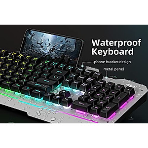 AULA Gaming Keyboard and Mouse Combo, RGB Backlit Computer Keyboard and Gaming Mouse, Wired Gaming Keyboard Set for Windows PC Gamers