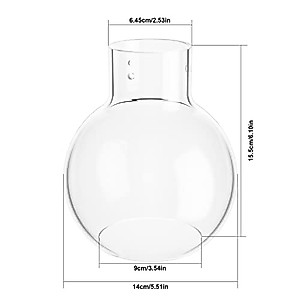 Tipace Clear Glass Globe Lamp Shades Replacement Lampshade for Light Fixture