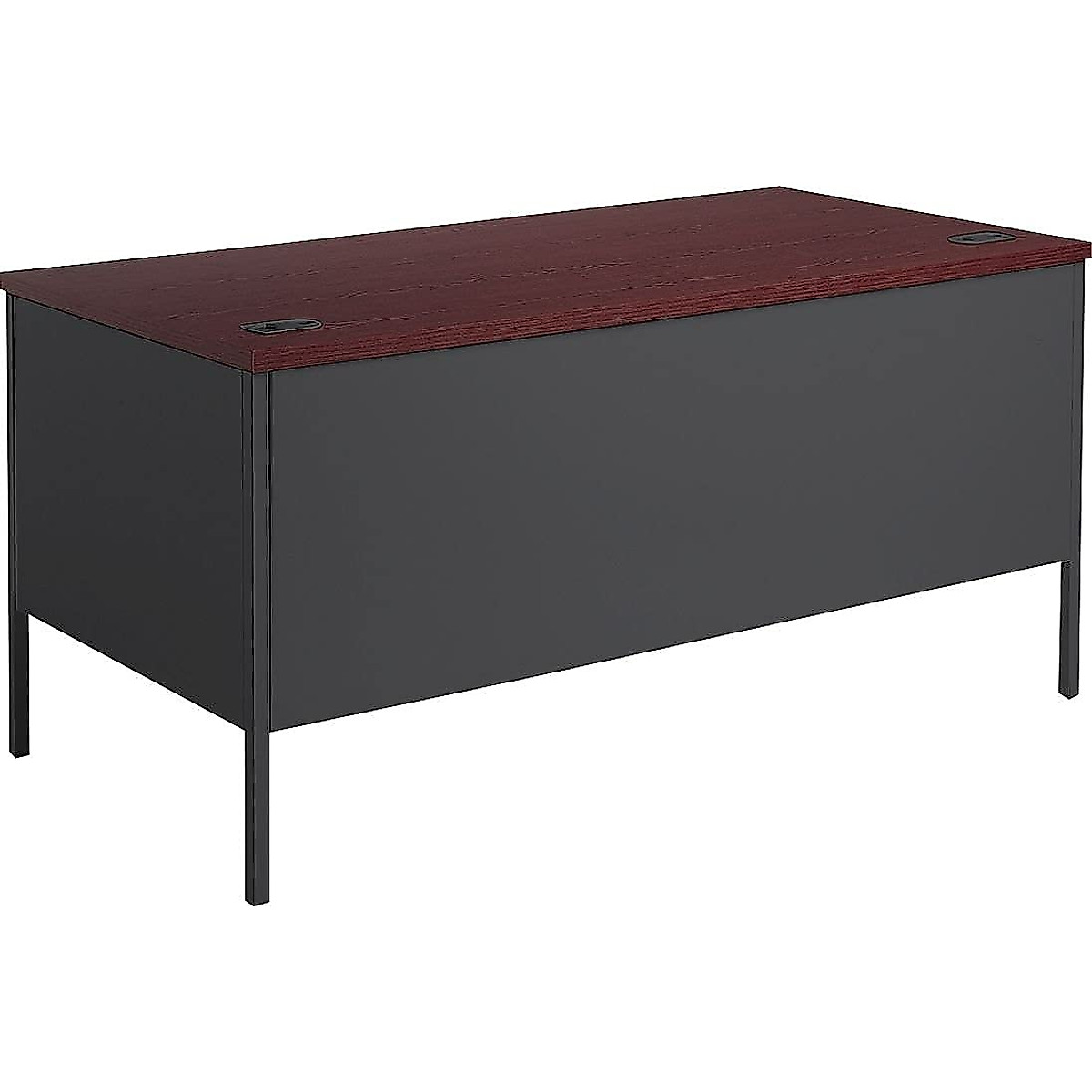 HON 60" Metro Series Classic Double Pedestal Desk, in Mahogany/Charcoal (HP3262)