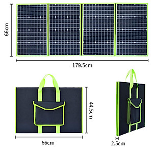 XINPUGUANG Foldable Solar Panel 200W 12V Portable Solar Charger with 20A Charge Controller for Battery Power Station Camping Travel RV Van Outdoor