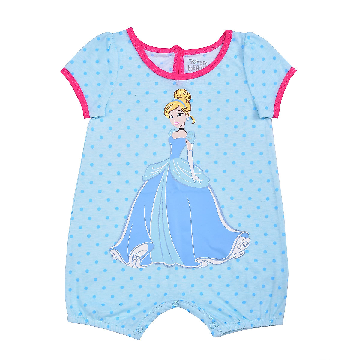 Disney Baby Cinderella 3 Pack Rompers, Pink, 6 Months