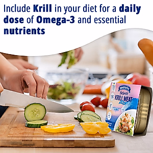 Krill Meat Aquamarine Canned Antarctic Seafood Krill Meat like Tiny Shrimp in a Can - Wild Caught Seafood - 3.7 oz (1)