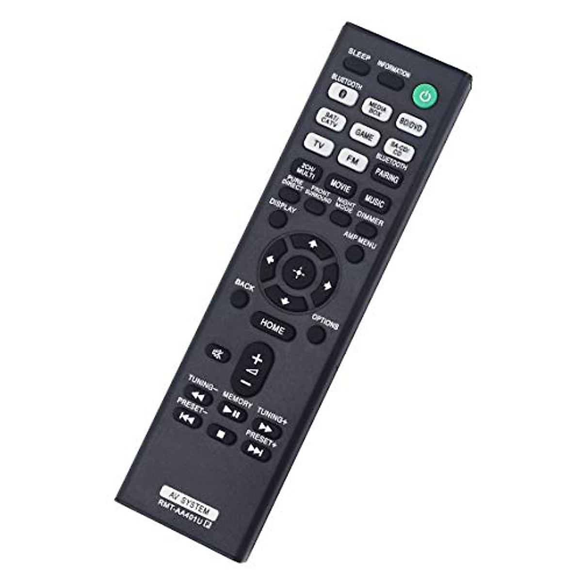 RMT-AA401U Replaced Remote fit for Sony Home Theater AV Receiver STR-DH401U STR-DH590 STR-DH790 1-493-370-11