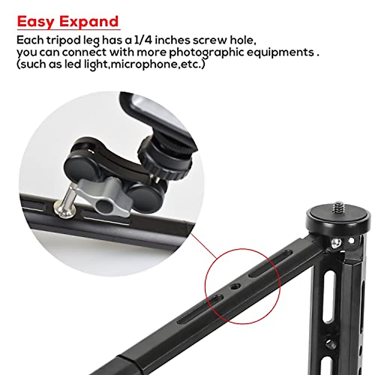 EaxanPic Aluminum Mini Tripod, Desktop Tabletop Stand Tripod for Zhiyun Smooth Q/4, Crane Plus/2,Weebill s, Ronin S/SC/RS2/RSC2, Osmo Mobile,Gimbal Handle Grip Stabilizer Tripod