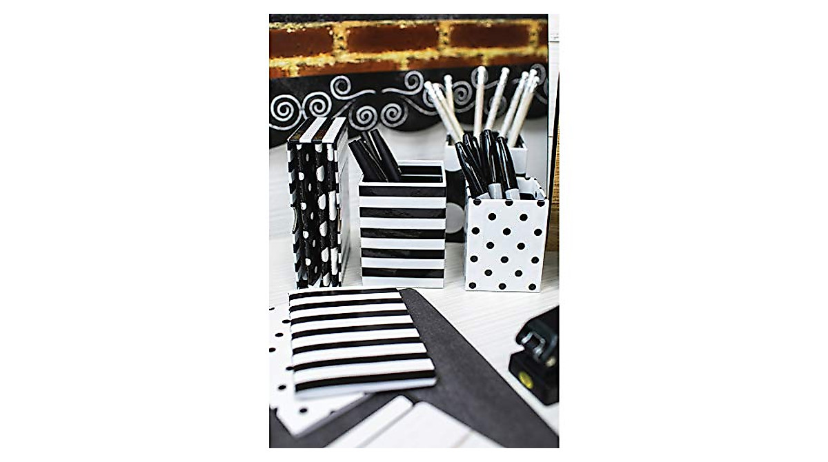 Stylish 3-Piece Polka Dot Pencil Cup Holder Set