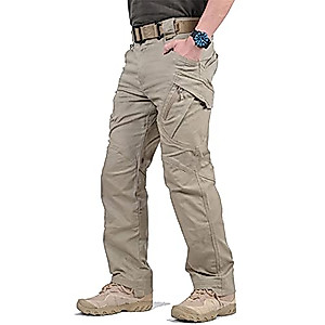 BUTERULES Tactical Pants Mens Multi Pockets Cargo Pants Military Combat Cotton Pant Dark Gray L(32)