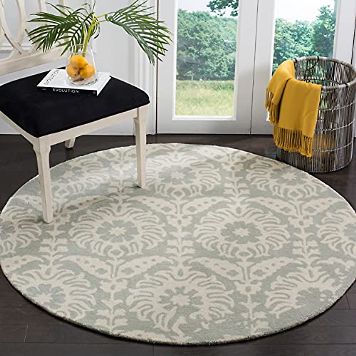 SAFAVIEH Bella Collection 6' x 9' Light Grey/Ivory BEL125B Handmade Premium Wool Area Rug