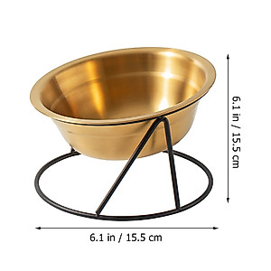 ULTECHNOVO Elevated Cat Bowls,Raised Cat Food Water Bowl with Stainless Steel,Porcelain Pet Dishes for Cats and Small Dogs